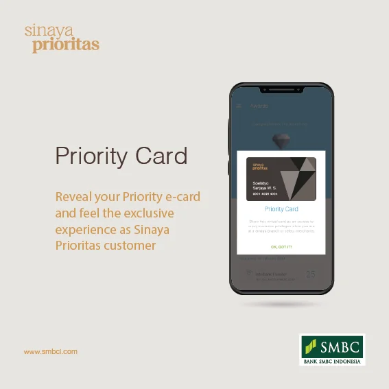 Sinaya Prioritas - Tabungan Prioritas Digital : SMBC Indonesia